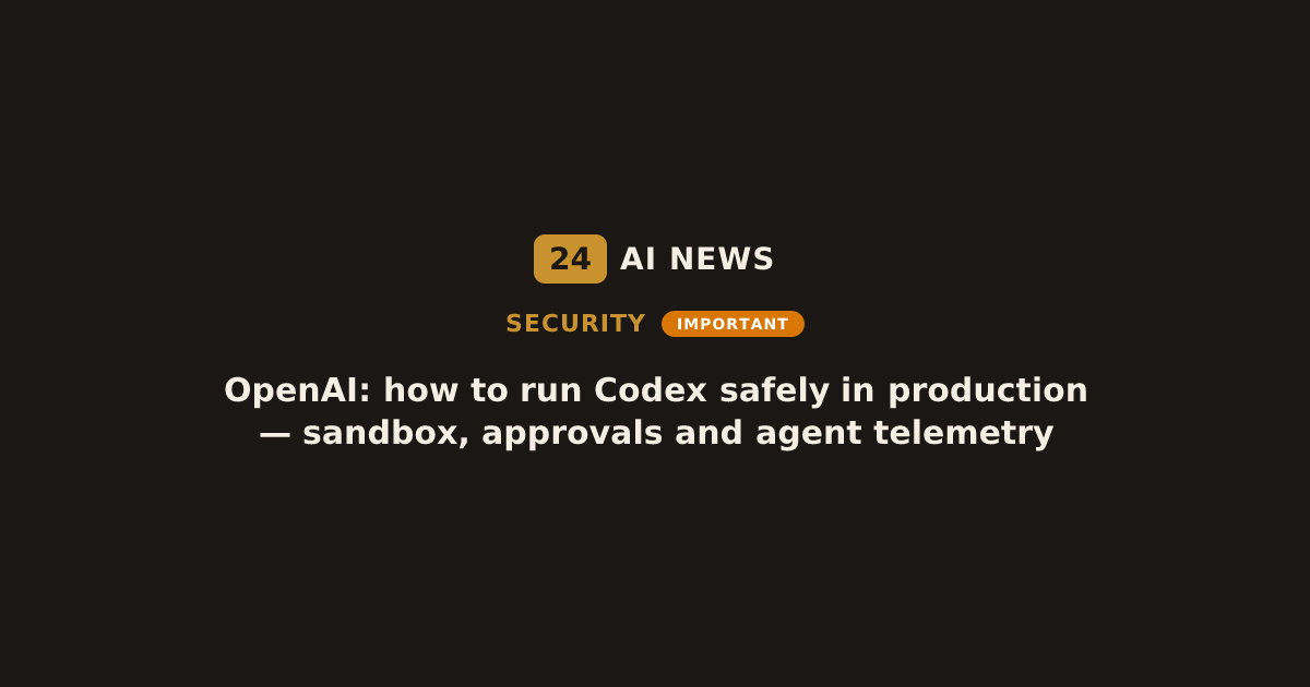 OpenAI: how to run Codex safely in production | 24 AI